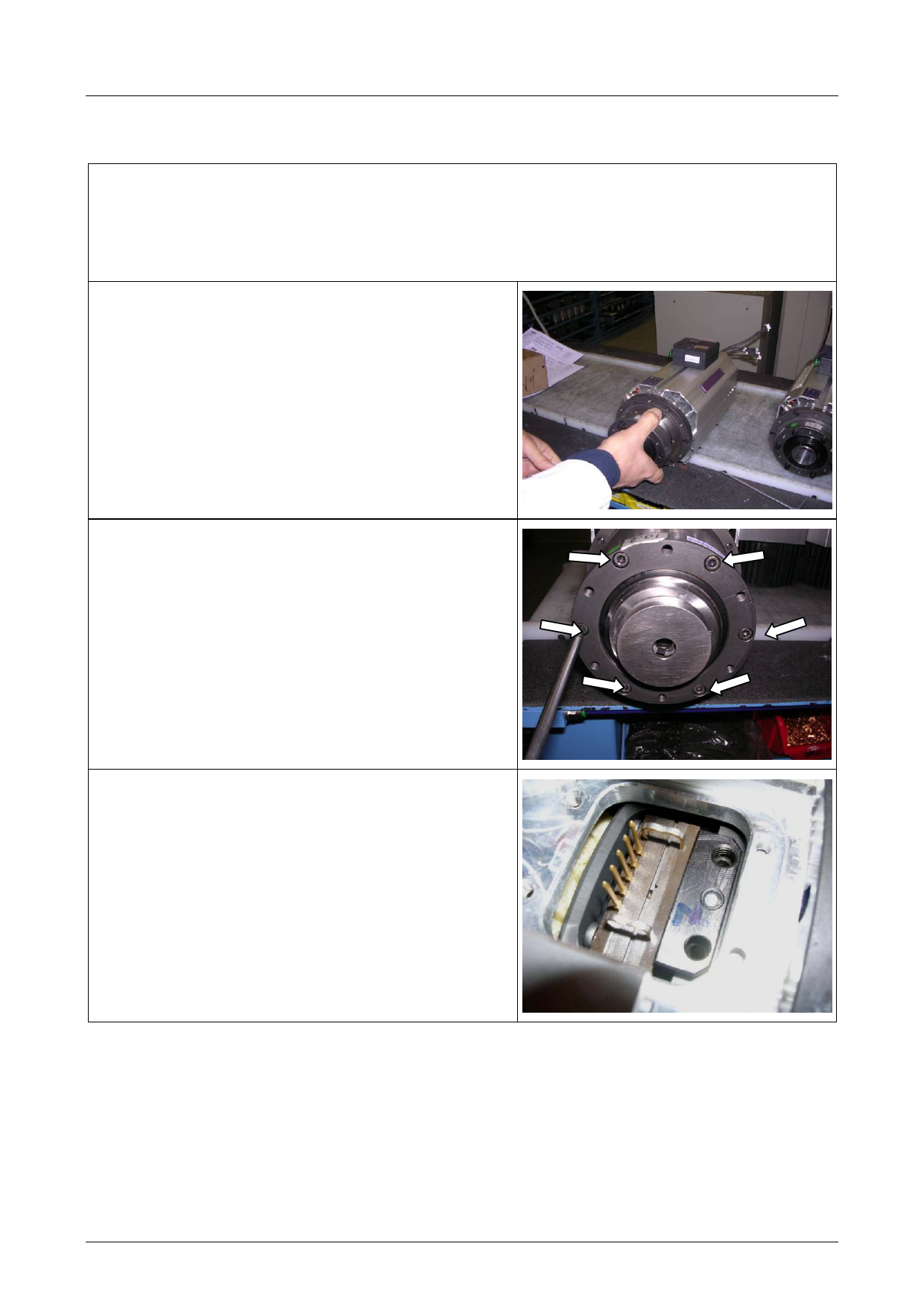 to align the pressurisation air passage bore of the (Page 146 / 183) HSD Spindle Instructions ...